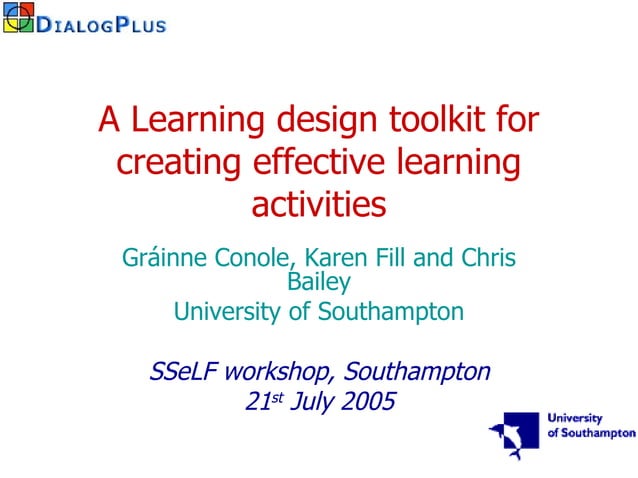 A learning design toolkit for creating effective learning activities | PPT