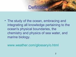 A lec 1 an introduction to oceanography | PPT