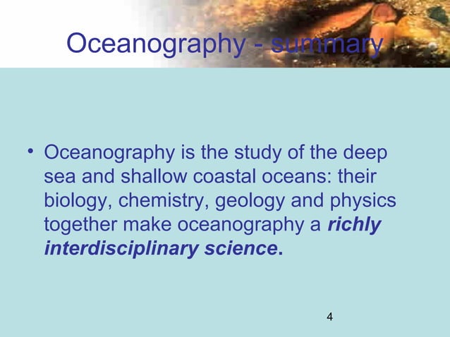 A lec 1 an introduction to oceanography | PPT | Geology | Science