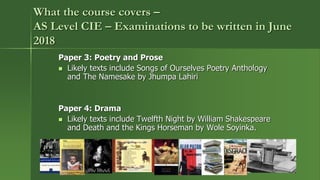 Subject Choice: A Level Literature in English | PPTX