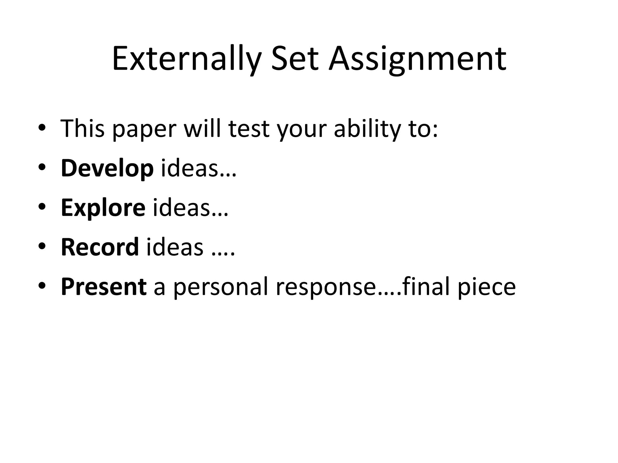 A level art exam 2020 | PPT