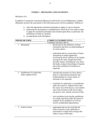 A level further mathematics zimsec syllabus cambridge zimbabwe | PDF