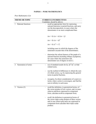 A level further mathematics zimsec syllabus cambridge zimbabwe | PDF