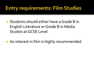 A Level Media And Film Studies | PPTX