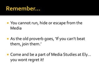 A Level Media And Film Studies | PPTX