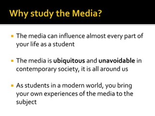 A Level Media And Film Studies | PPT