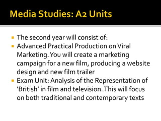 A Level Media And Film Studies | PPTX