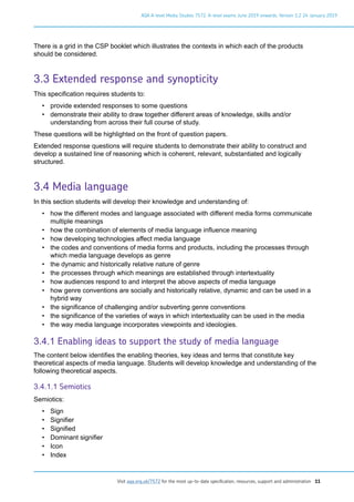 AQA A-Level Media Studies Specification | PDF