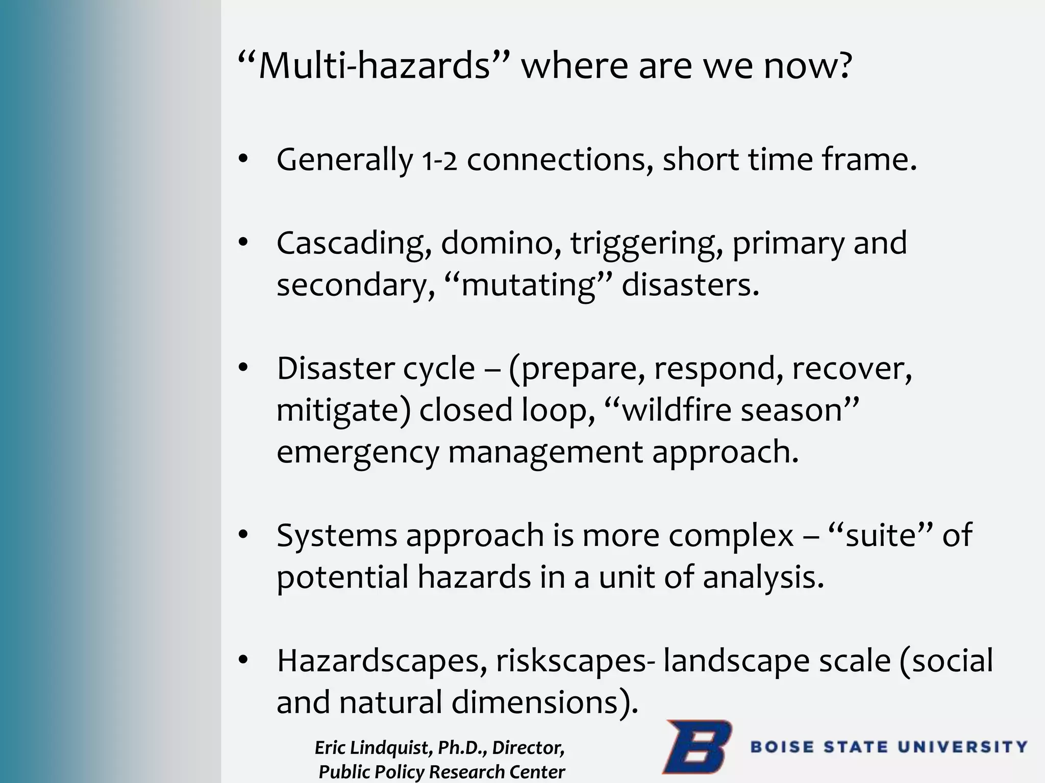 A Life Cycle Hazard Assessment (LCHA) Framework to Address Fire Hazards ...