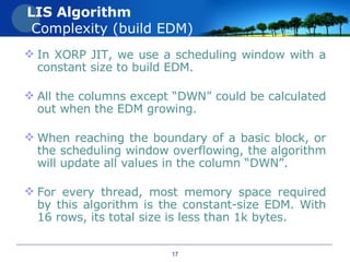 A Lightweight Instruction Scheduling Algorithm For Just In Time ...