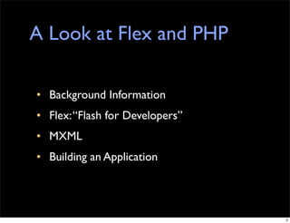 A Look at Flex and PHP | PPT