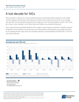 A Lost Decade For GICs | PDF | Stocks and Bonds | Personal Investing