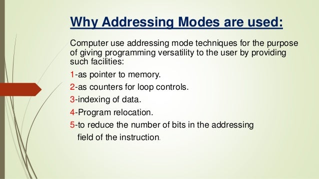 ADDRESSING MODES