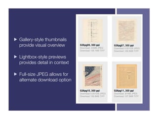 A Manakin Case Study: Visualizing geospatial metadata & complex items | PPT