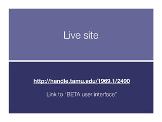 A Manakin Case Study: Visualizing geospatial metadata & complex items | PPT