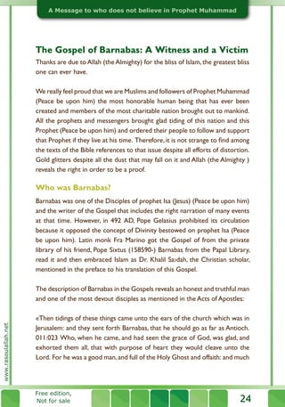 A Message To Who Does Not Believe In Prophet Muhammad (PBUH) | PDF