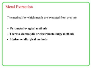 a-Metallurgy and metal extraction mining.ppt