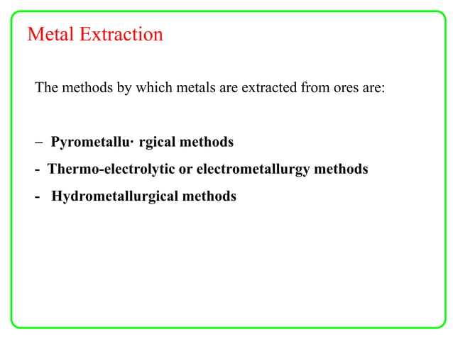 a-Metallurgy and metal extraction mining.ppt