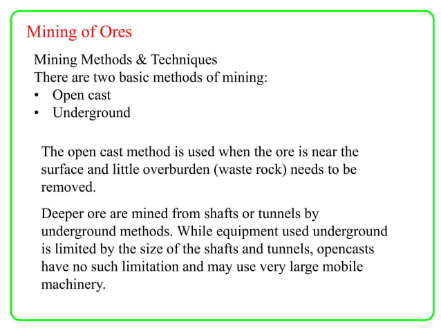 a-Metallurgy and metal extraction mining.ppt