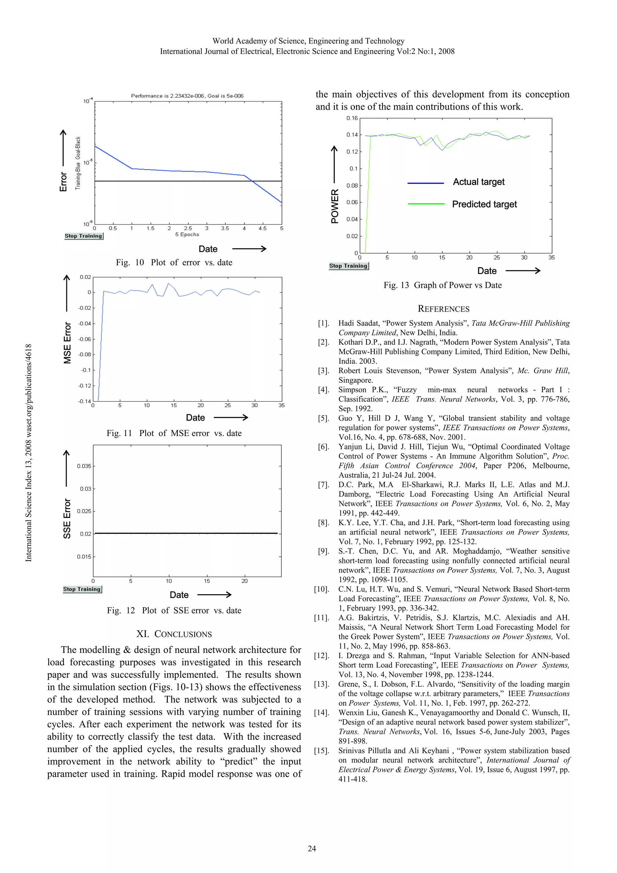 A Multi Layer Artificial Neural Network Architecture Design For Load Forecasting In Power