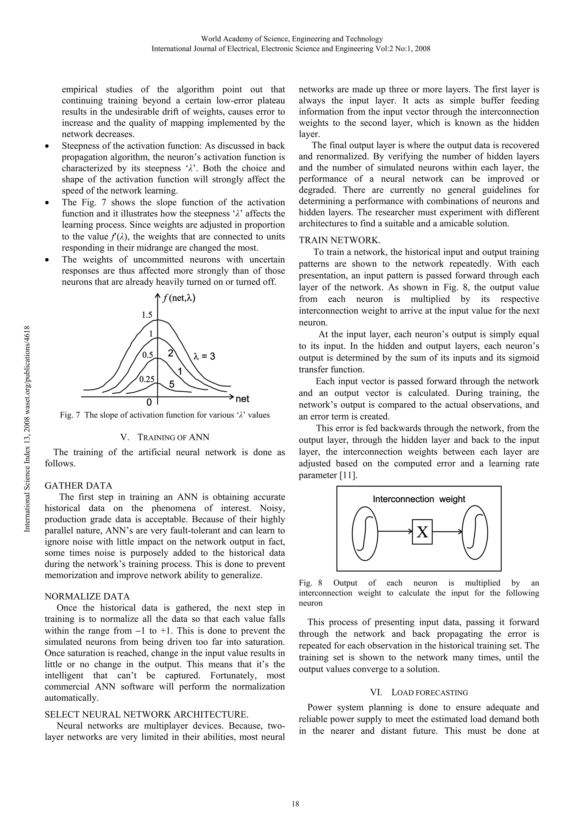 A Multi Layer Artificial Neural Network Architecture Design For Load Forecasting In Power