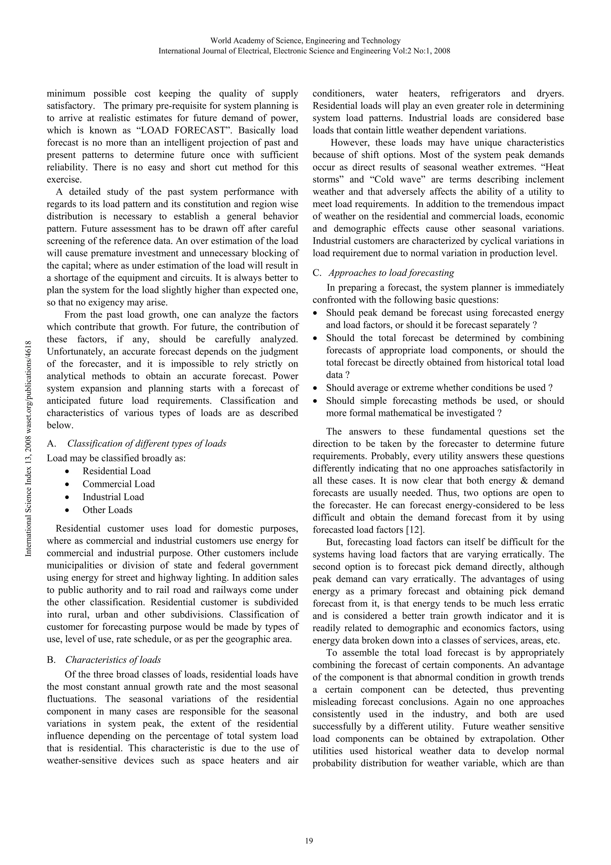 A Multi Layer Artificial Neural Network Architecture Design For Load Forecasting In Power