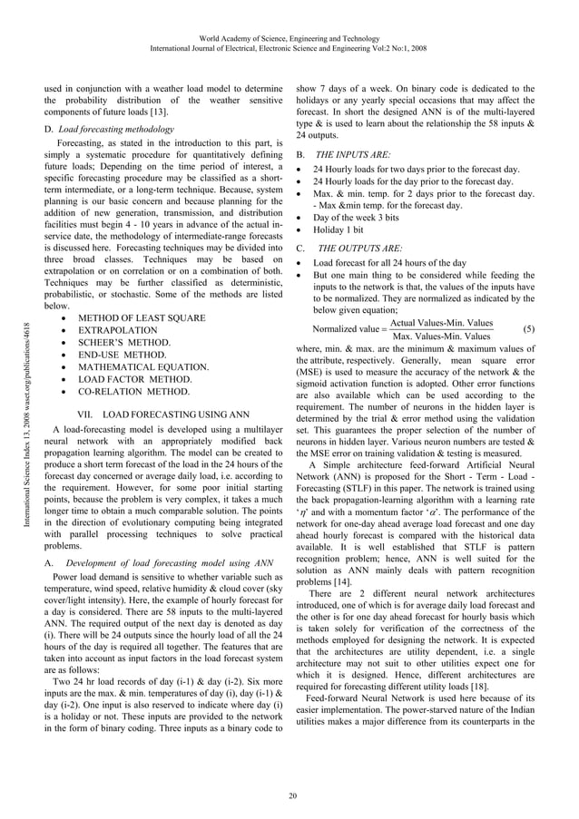A Multi Layer Artificial Neural Network Architecture Design For Load Forecasting In Power