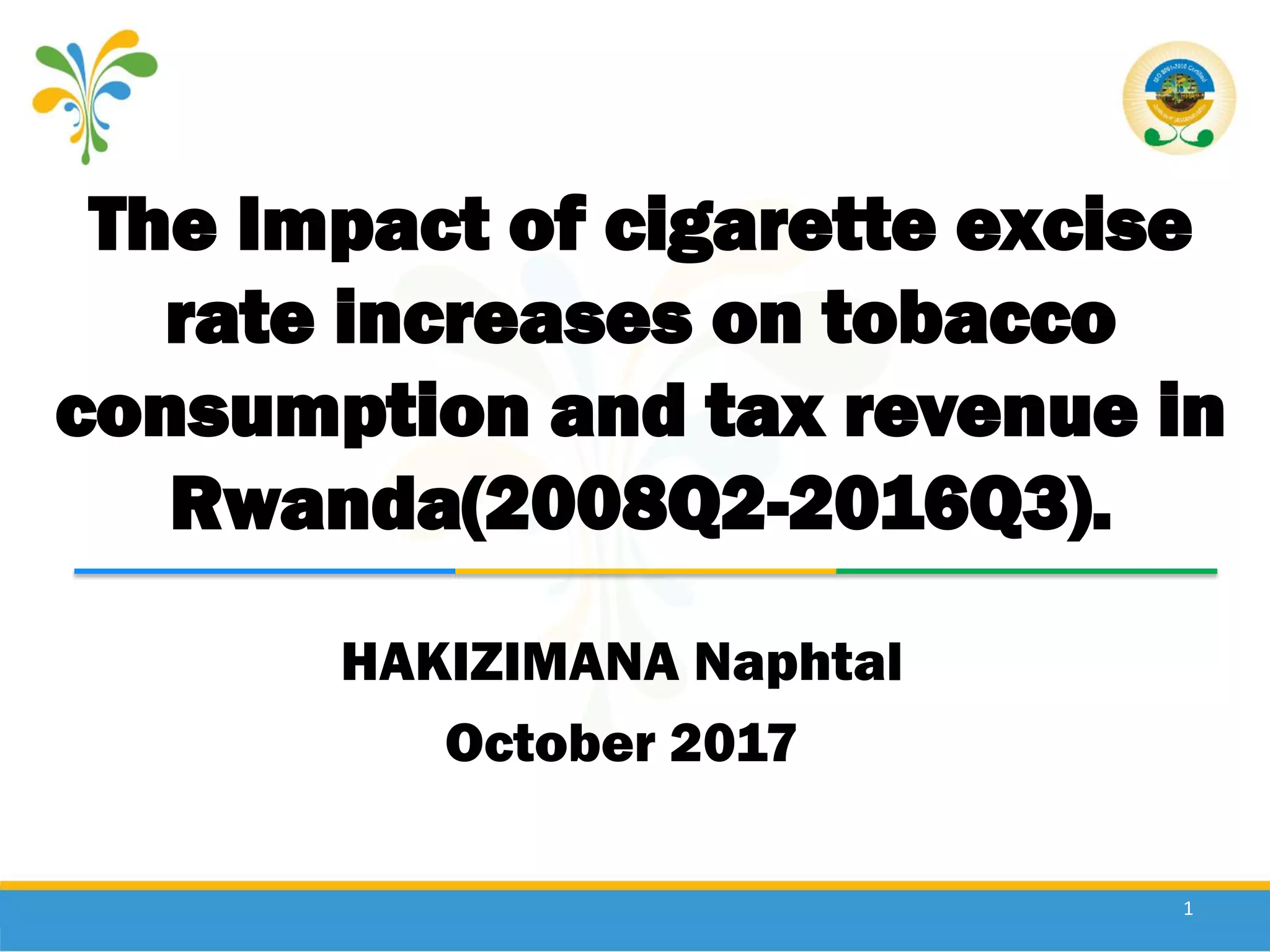 Impact of Cigarette Excise Rate Increases on Tobacco Consumption and ...