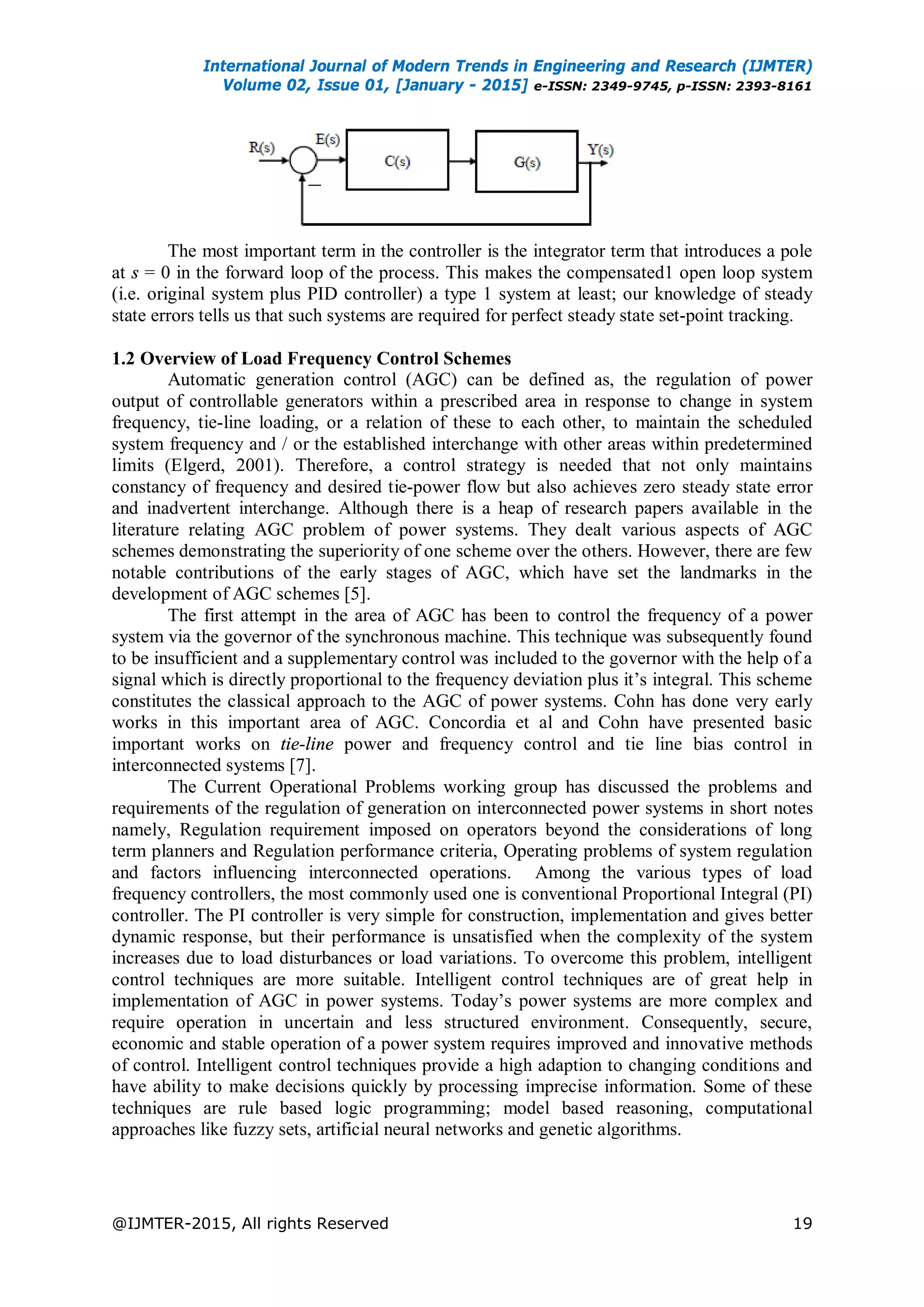 A new approach for Tuning of PID Load Frequency Controller of an Interconnected Power System ...
