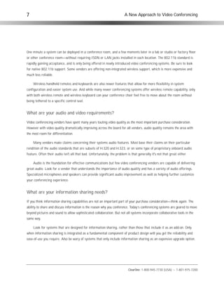 A New Approach to Video Conferencing | PDF