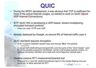 A New Internet? Introduction to HTTP/2, QUIC and DOH | PPT