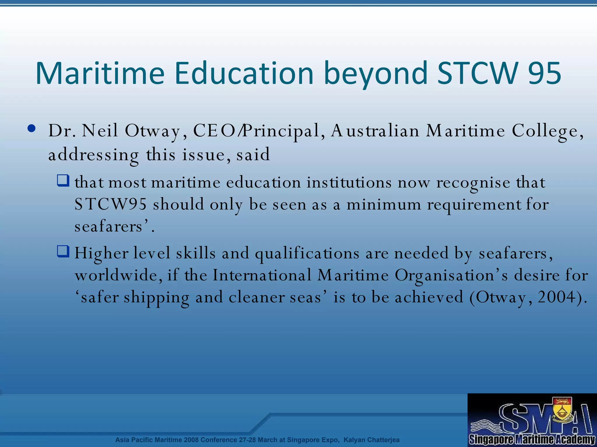 A New Maritime Education Model | PPT