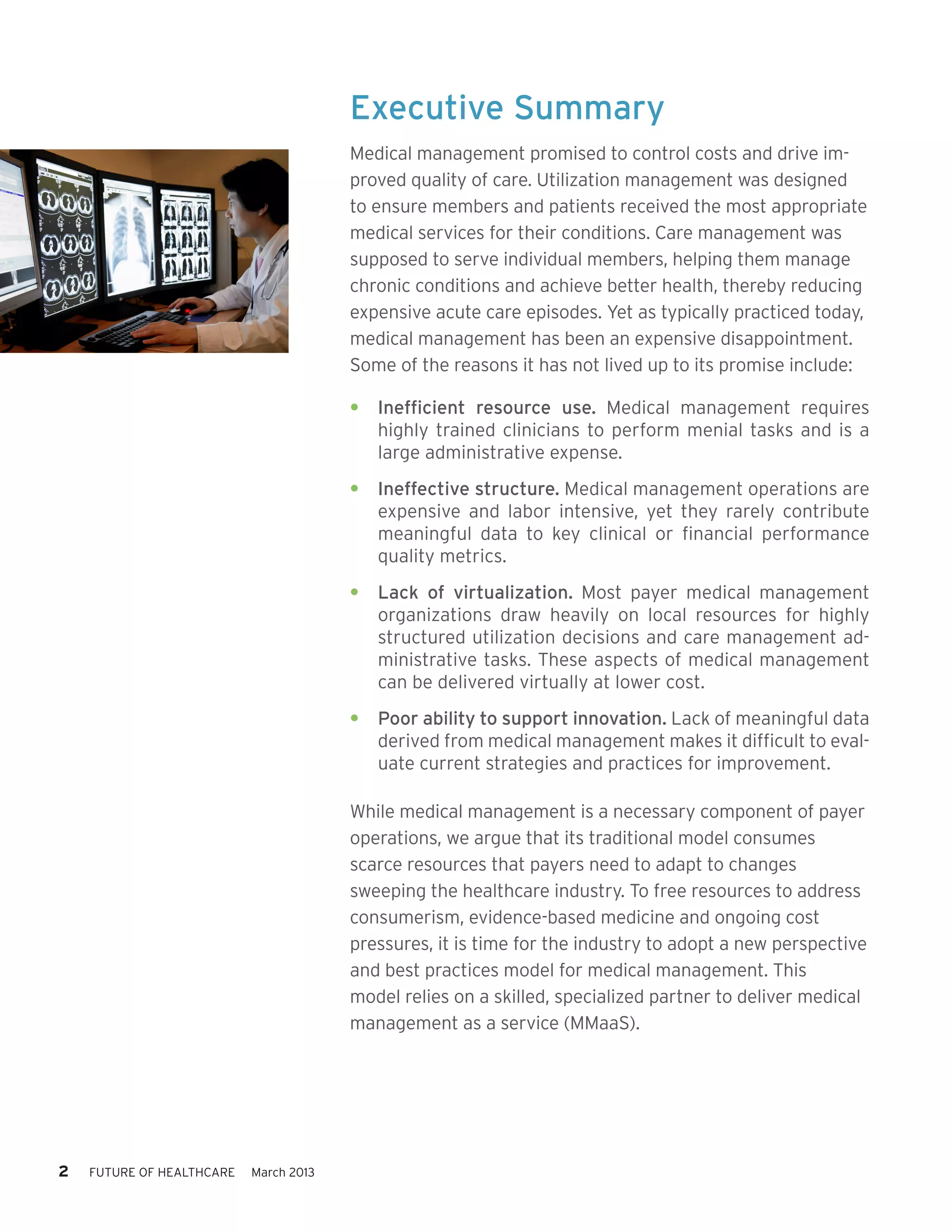 A New Payer Model for Medical Management Execution | PDF