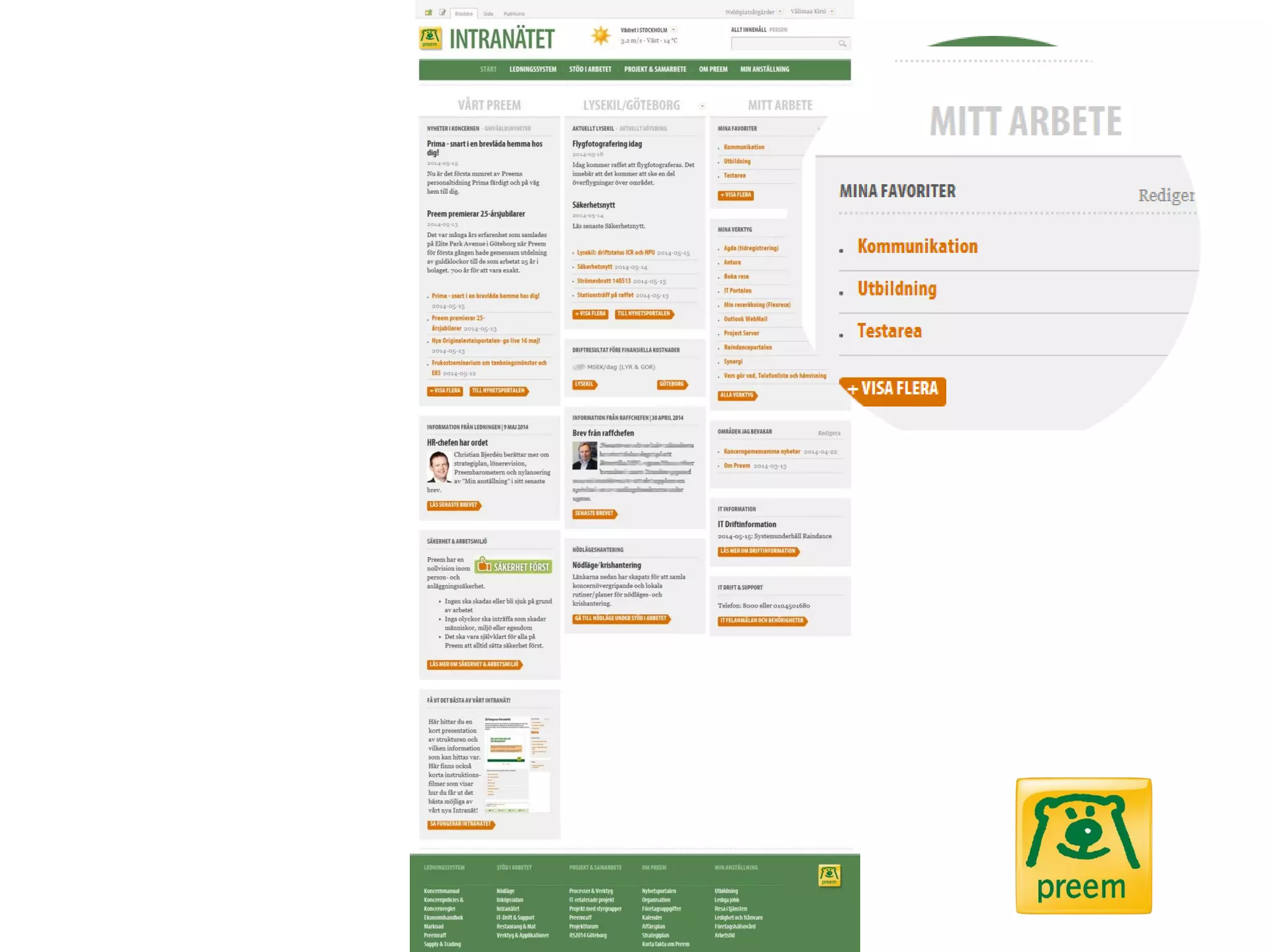 A new structure for Preem's intranet | PPT