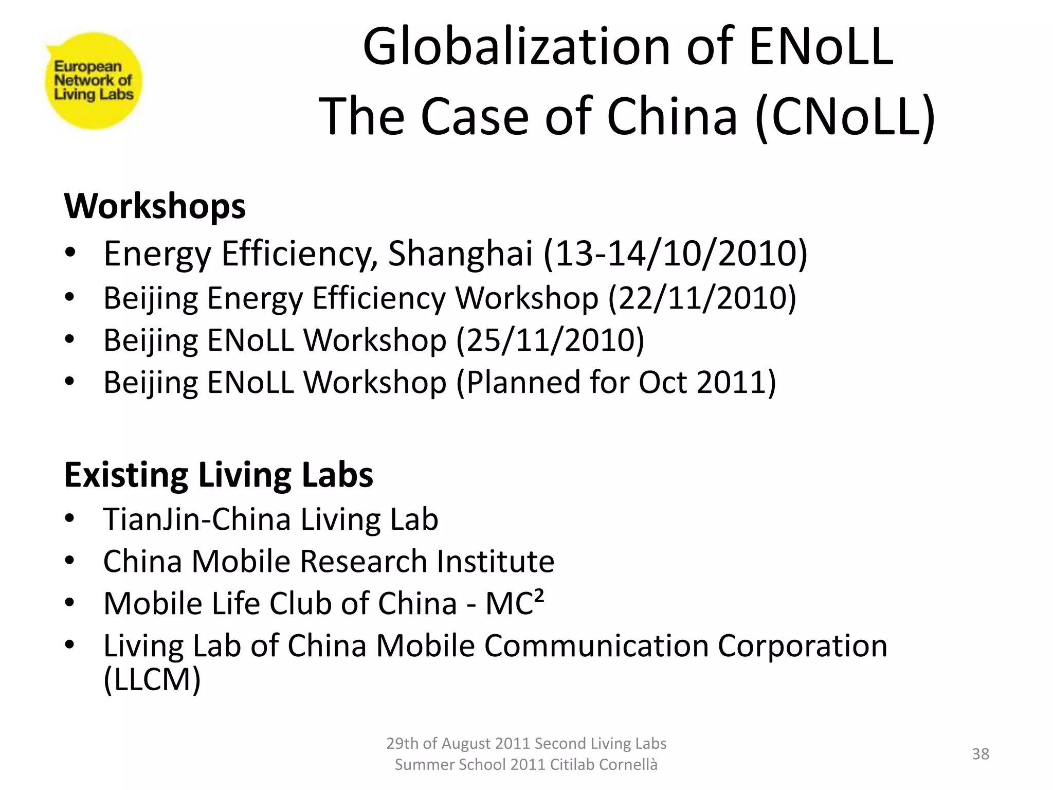 ENoLL General Presentation Alvaro Oliveira | PPT