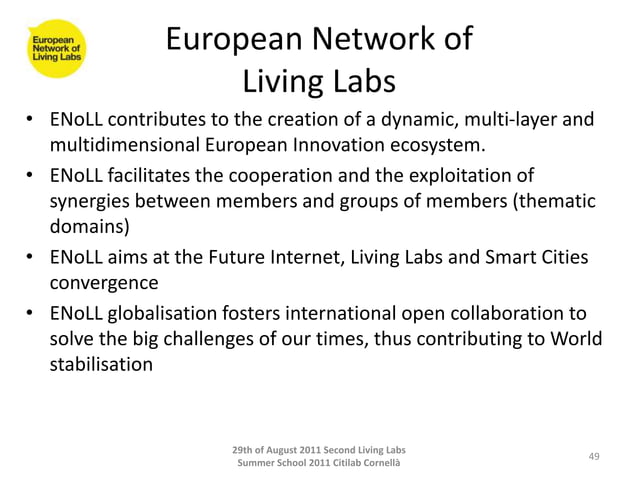 ENoLL General Presentation Alvaro Oliveira | PPT