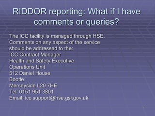 A Part 12 What Is Riddor By J Mc Cann | PDF | Injuries | Diseases and ...