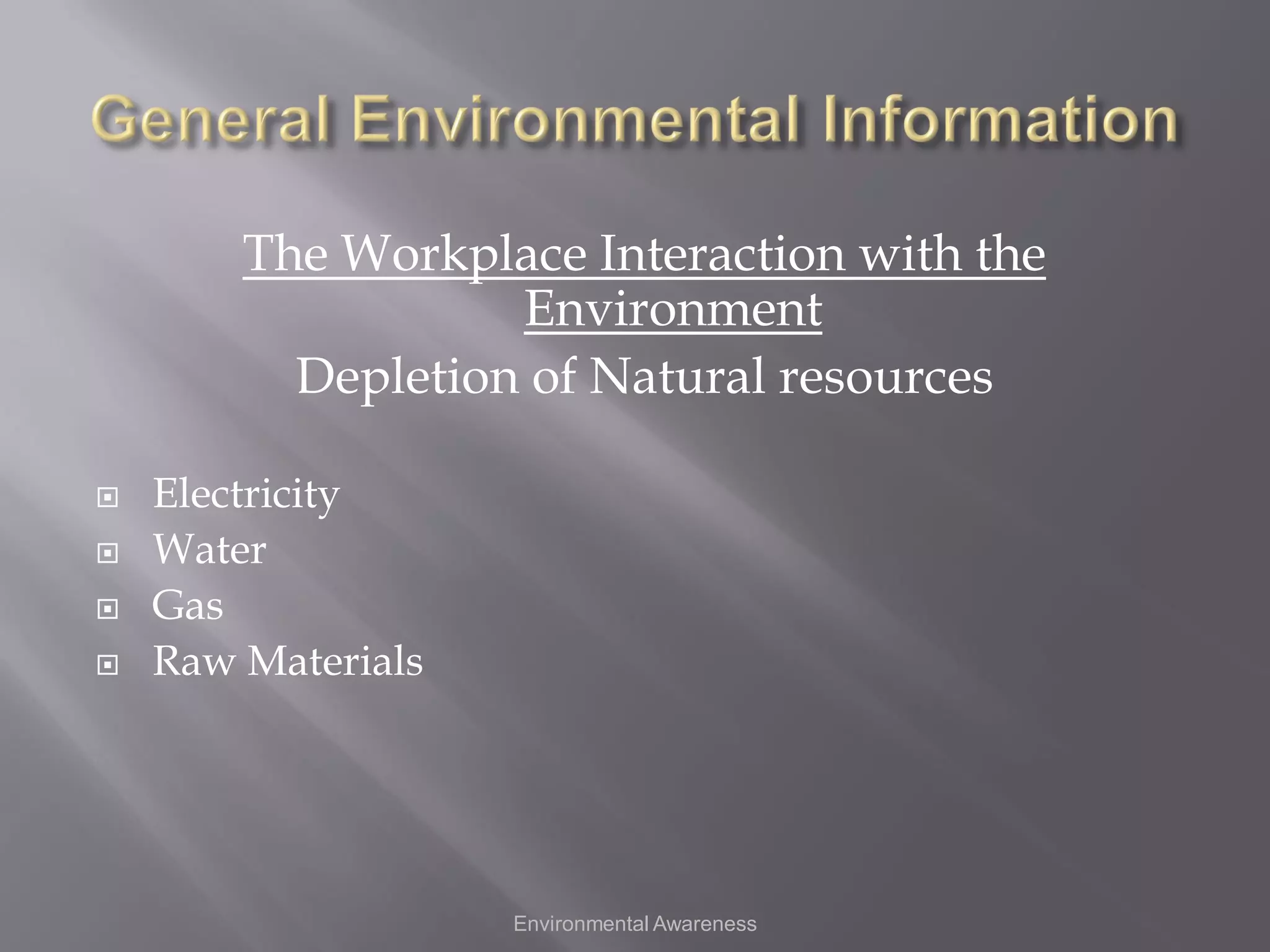 A Part 13 Environmental Awareness | PPT