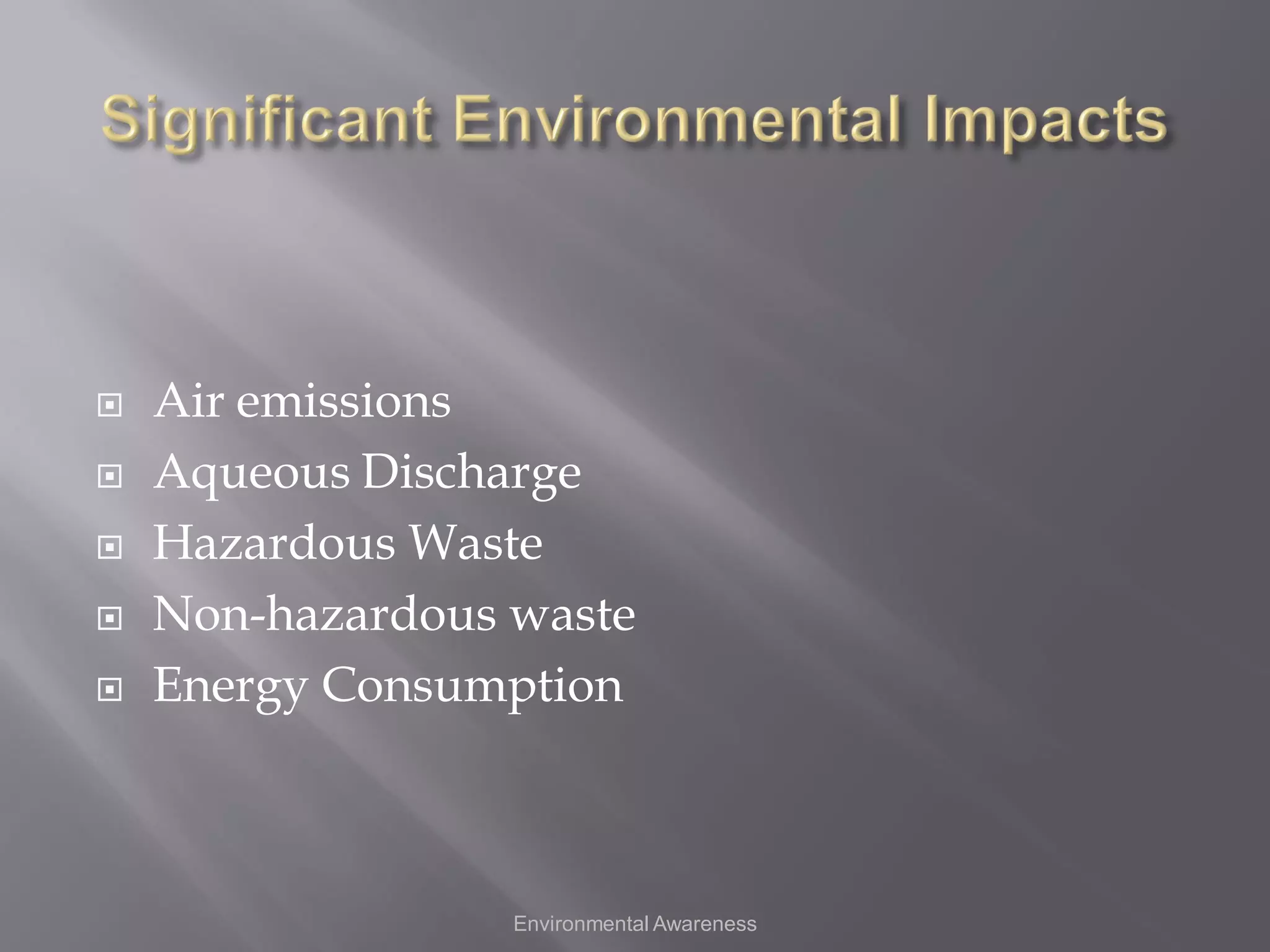 A Part 13 Environmental Awareness | PPT