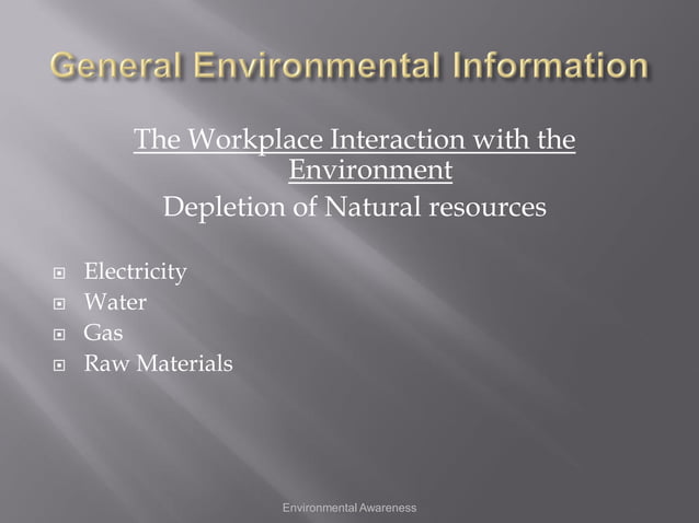 A Part 13 Environmental Awareness | PPT