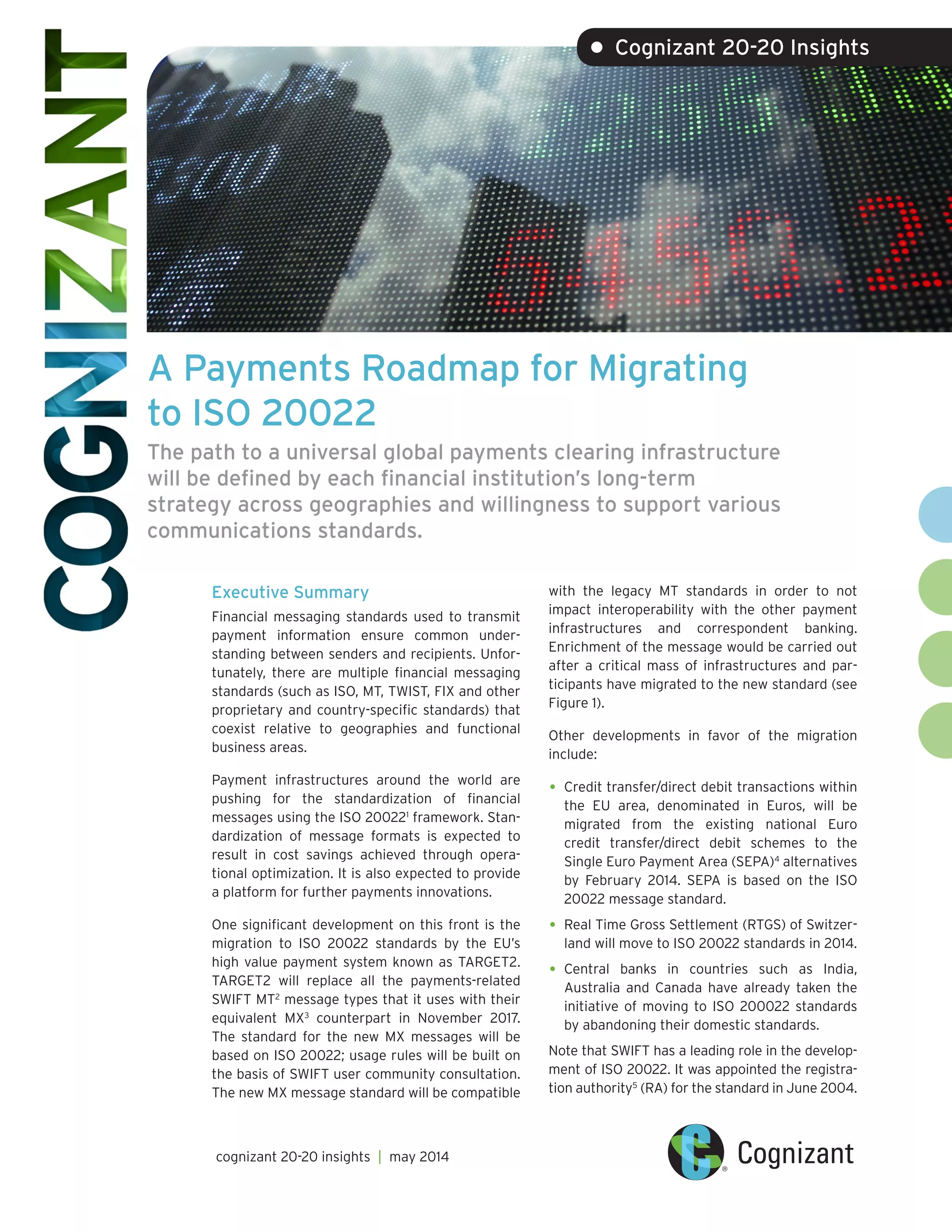 A Payments Roadmap for Migrating to ISO 20022 | PDF