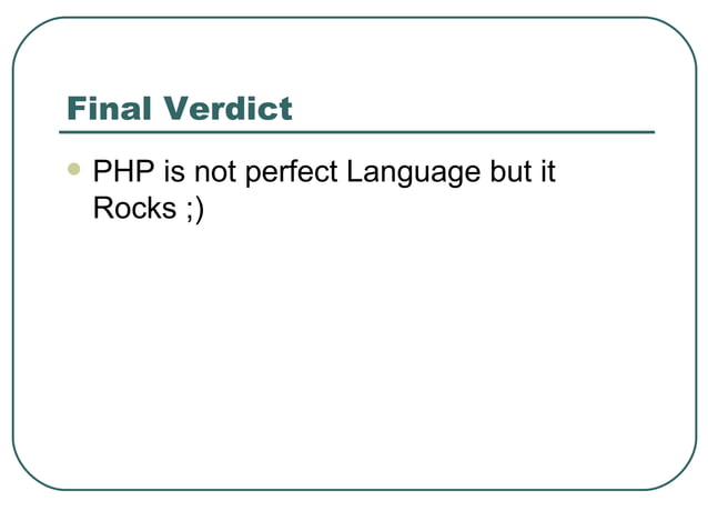 A PHP Developer’s Note | PPT | Free Download