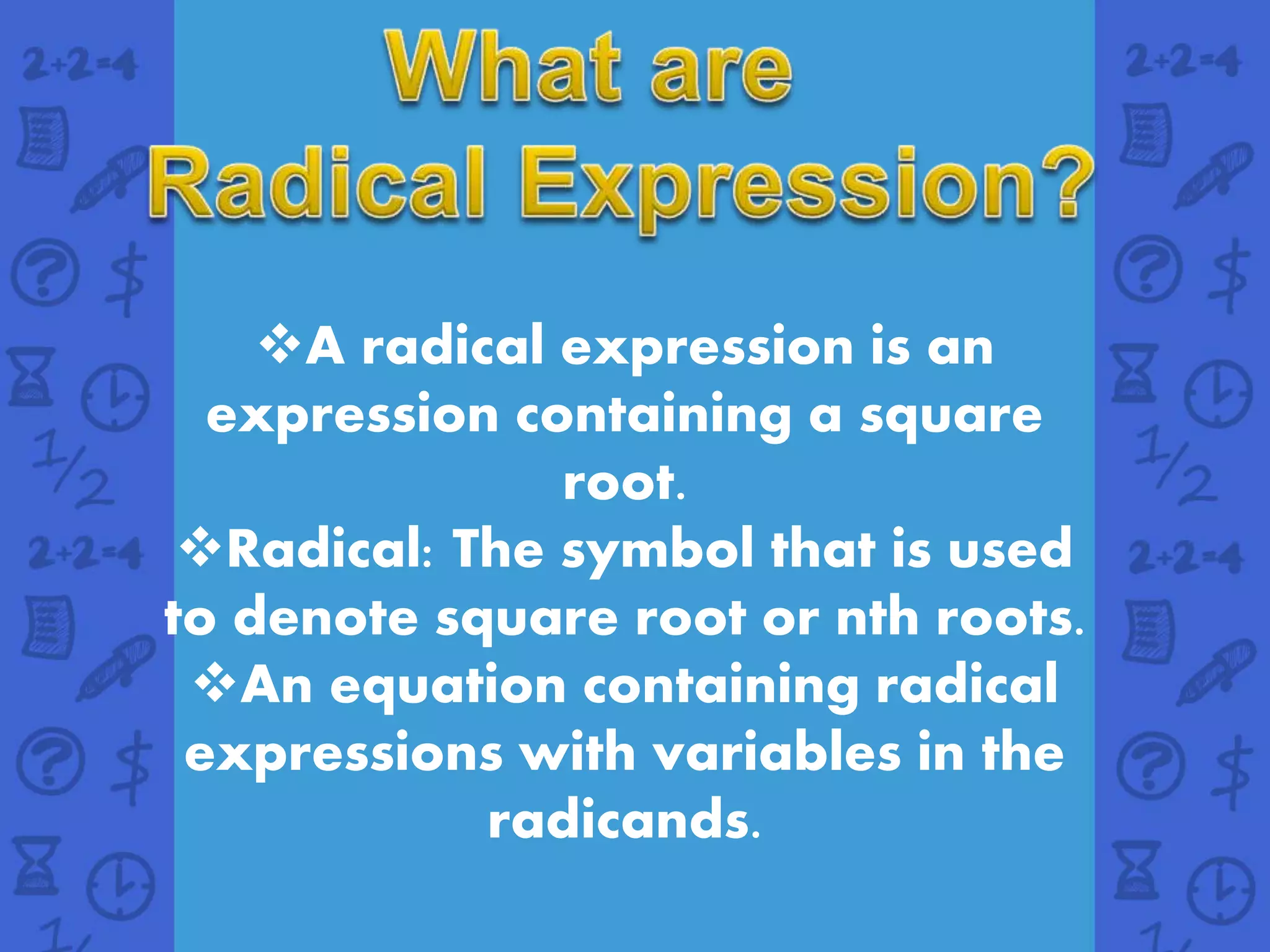 Simplifying Radical Expressions | PPTX