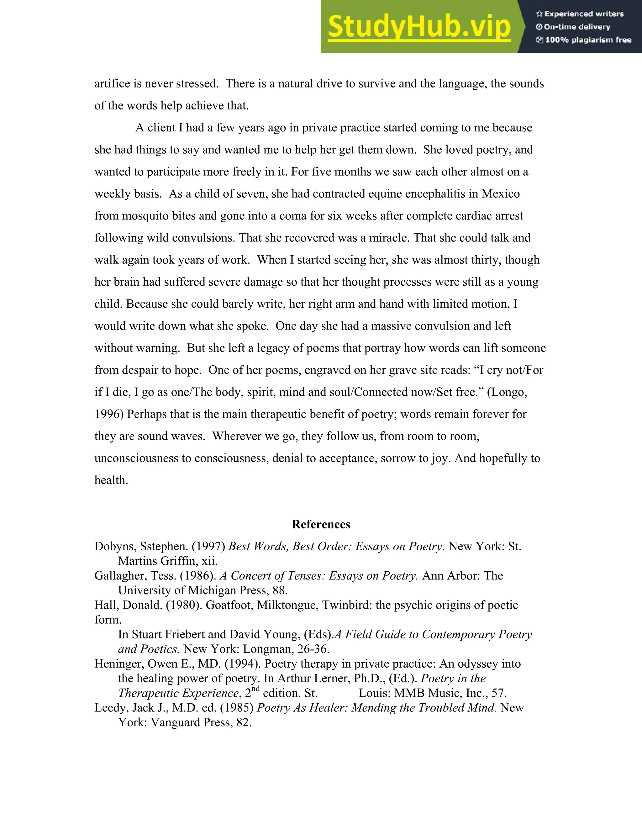 A-Poetry As Therapy | PDF