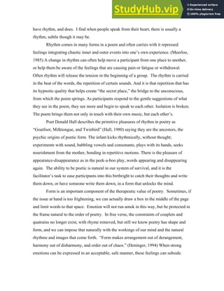 A-Poetry As Therapy | PDF