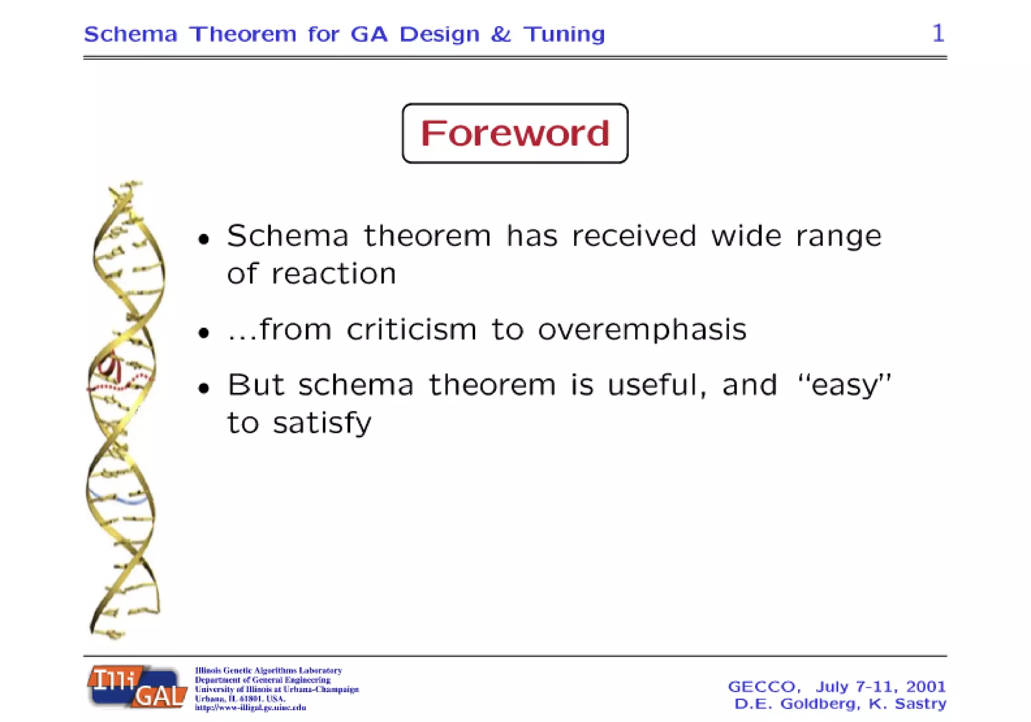 A Practical Schema Theorem For Genetic Algorithm Design And Tuning Pdf