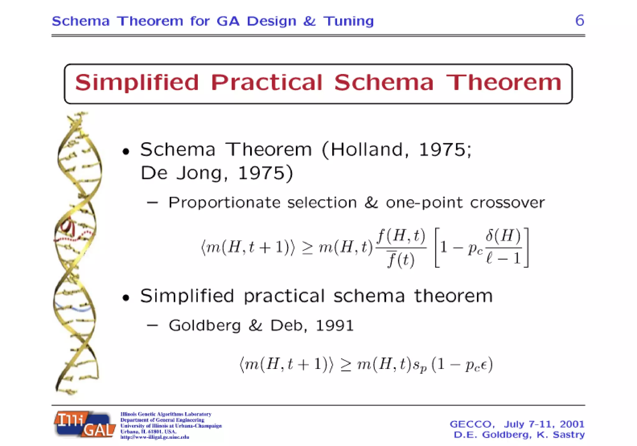 A Practical Schema Theorem For Genetic Algorithm Design And Tuning Pdf