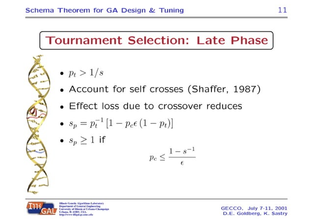 A Practical Schema Theorem For Genetic Algorithm Design And Tuning 