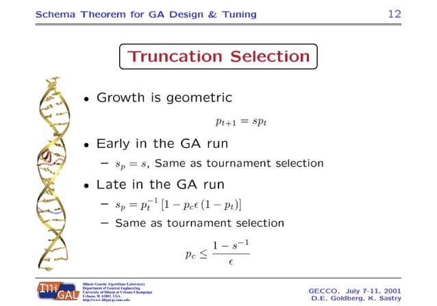 A Practical Schema Theorem For Genetic Algorithm Design And Tuning