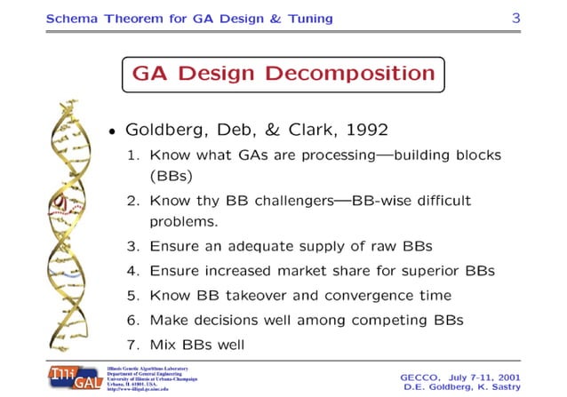 A Practical Schema Theorem For Genetic Algorithm Design And Tuning